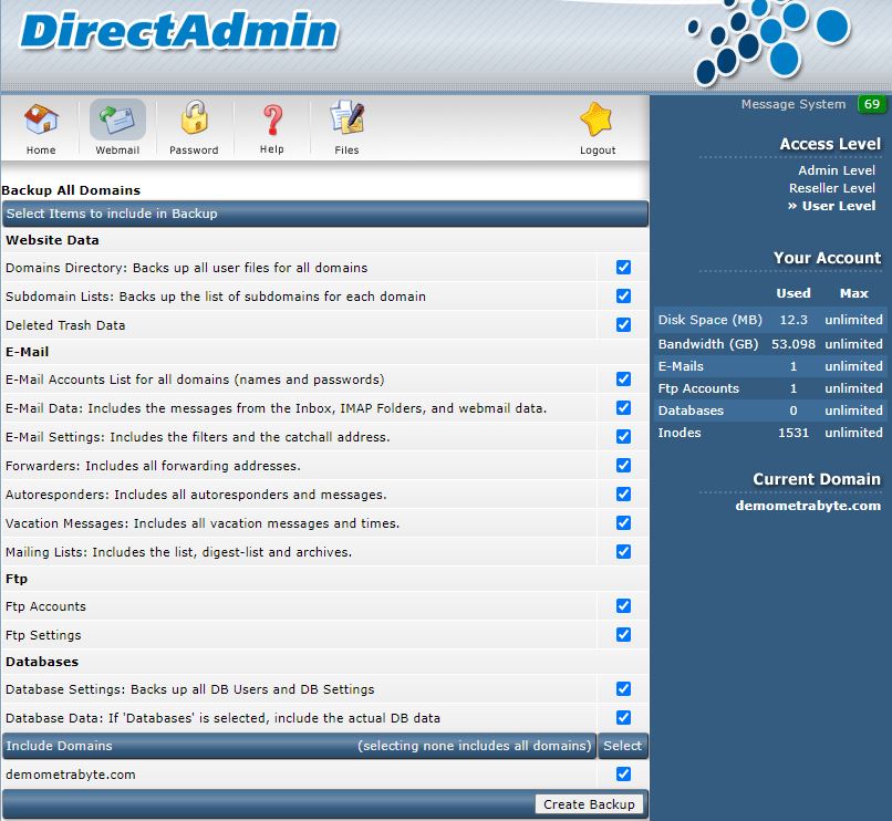 การ Backup File ทั้งหมดด้วยตัวเอง - Knowledgebase - Metrabyte.Cloud